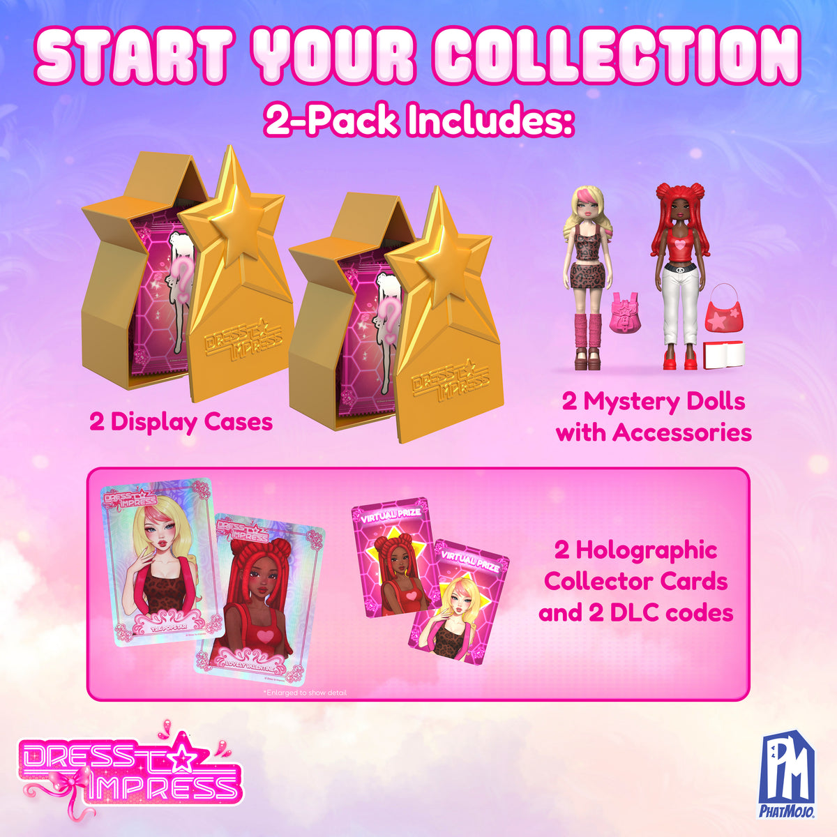 DRESS TO IMPRESS - Mystery Model Minifigure 2-Pack (4" Tall, Series 1 ...